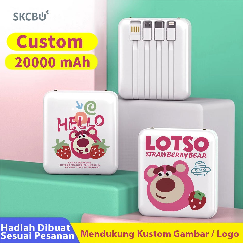 Jual SKCBO Lotso Powerbank Custom 20000mah LED Kustom Power Bank built ...