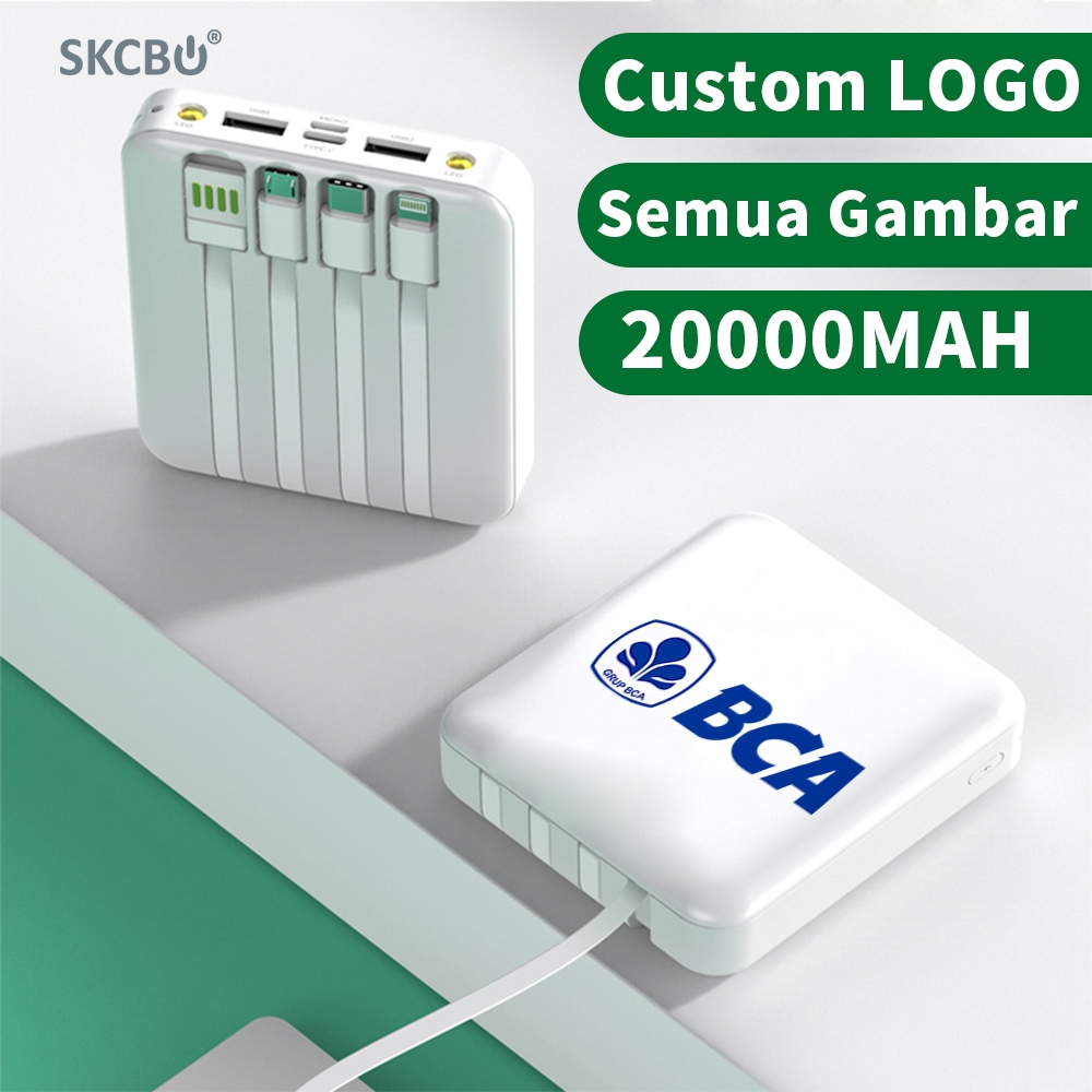 Jual SKCBO Powerbank Custom 20000mah LED Kustom logo PT Power Bank ...