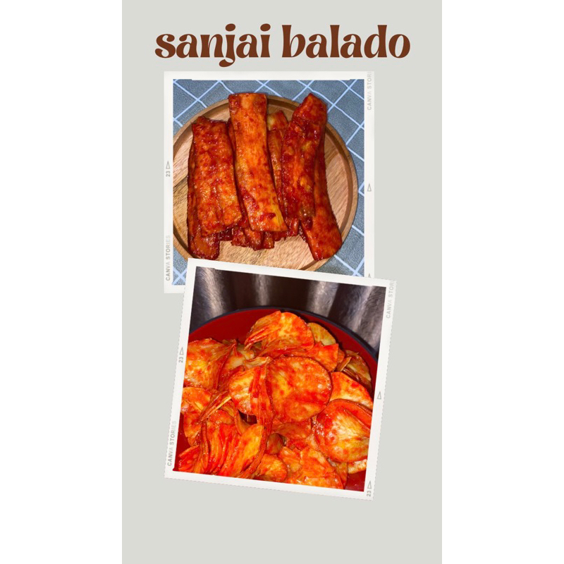 Jual SANJAI BALADO/KERUPUK SINGKONG PEDAS MANIS CEMILAN KHAS SUMBAR ...