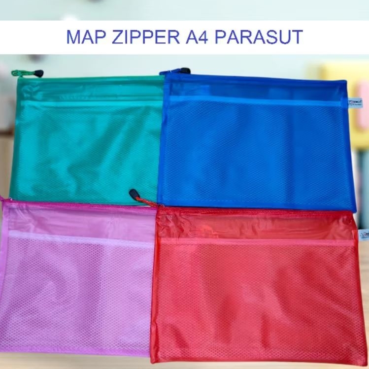 Jual Map Zipper A4 Parasut/Map Tempat Buku/Dokumen/Bagus/Murah | Shopee ...