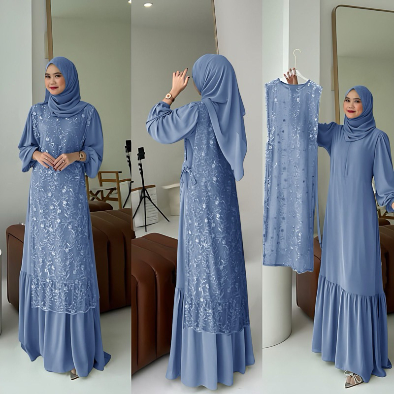 Jual MAXI SINTIA SETELAN GAMIS DAN OUTER ( M L XL XXL ) GAMIS PESTA ...