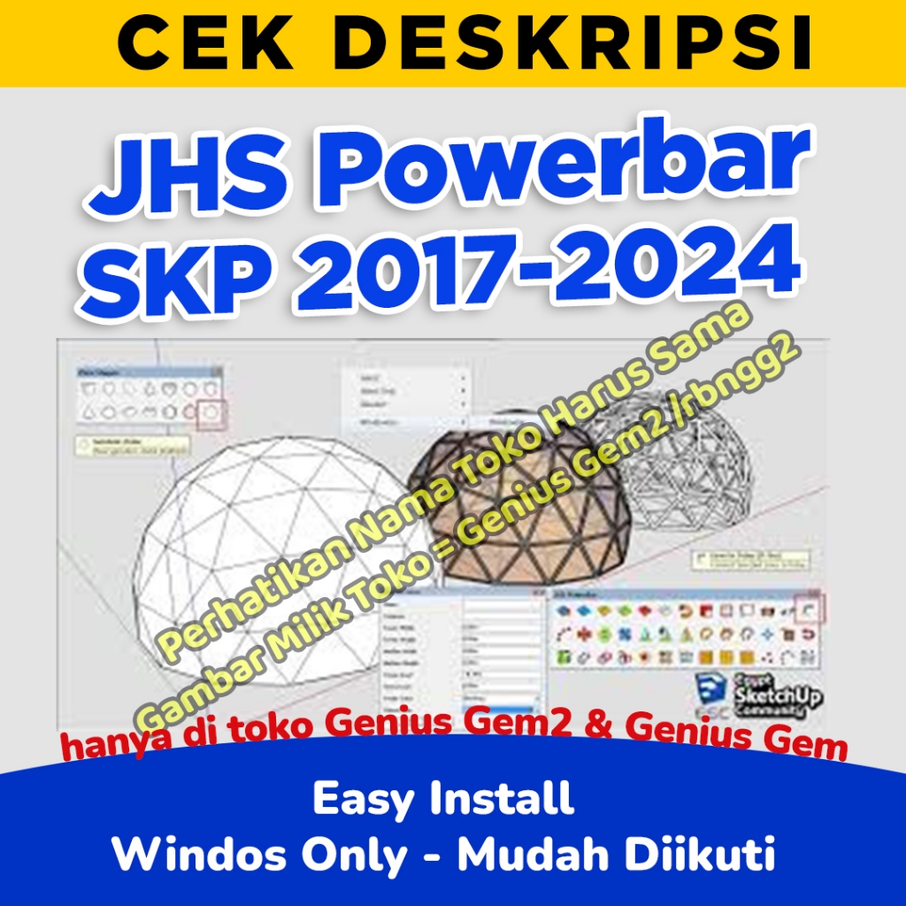 Jual JHS Powerbar Sketchup Plugins | Shopee Indonesia