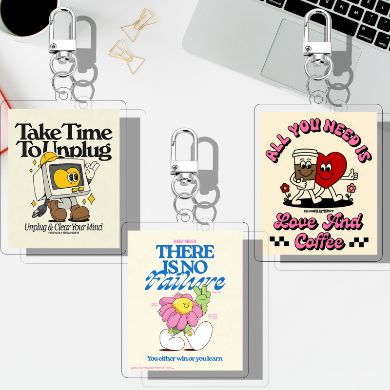 Jual Motivation Quotes Keychain on Acrylic Frame | Gantungan Kunci ...