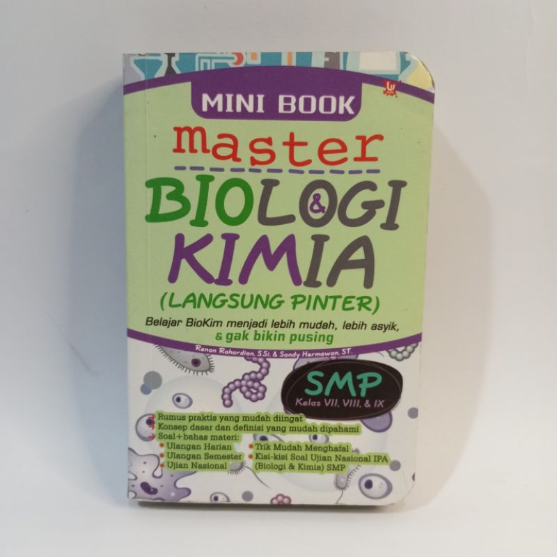 Jual Mini Book Master Biologi Kimia (Langsung Pinter) SMP Kelas VII. VIII. IX original | Shopee ...