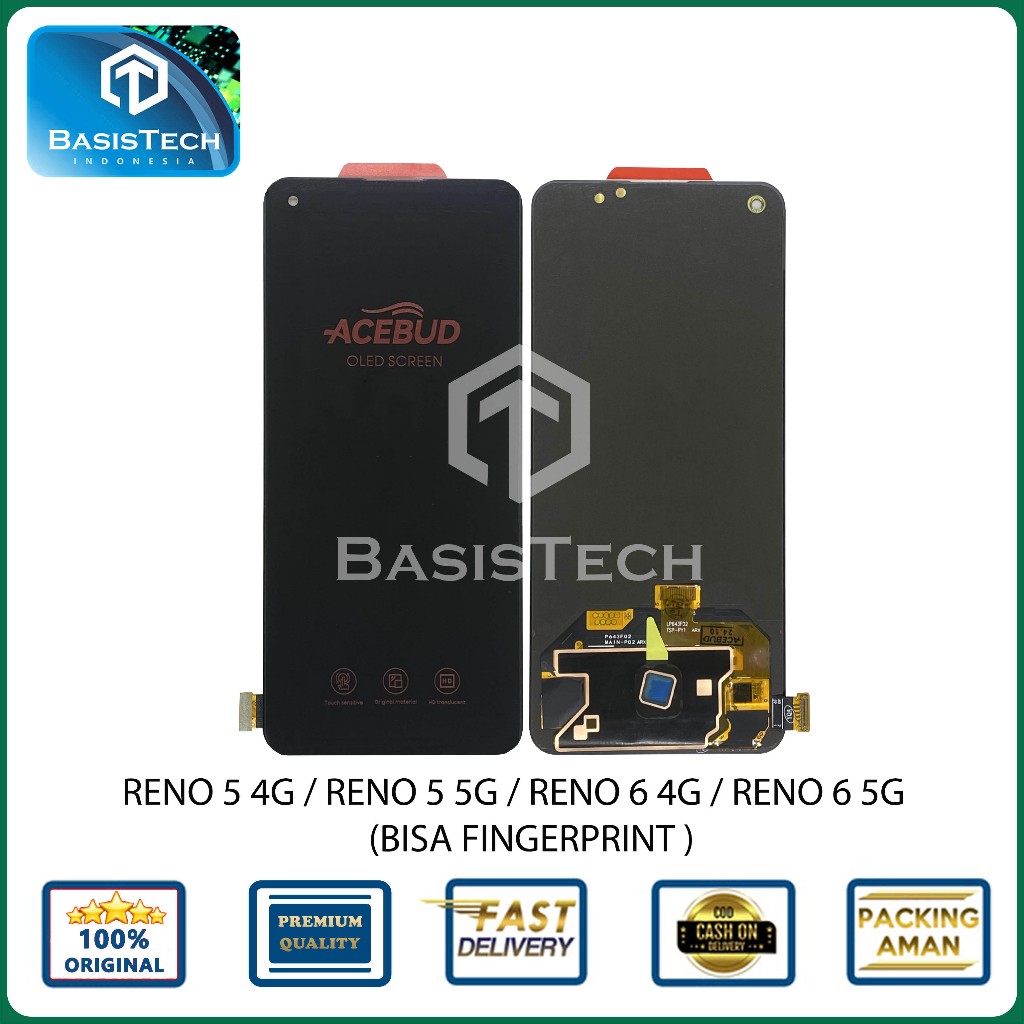 Jual LCD OPPO RENO 5 4G 5G - RENO 6 4G 5G OLED - BISA FINGERPRINT ...