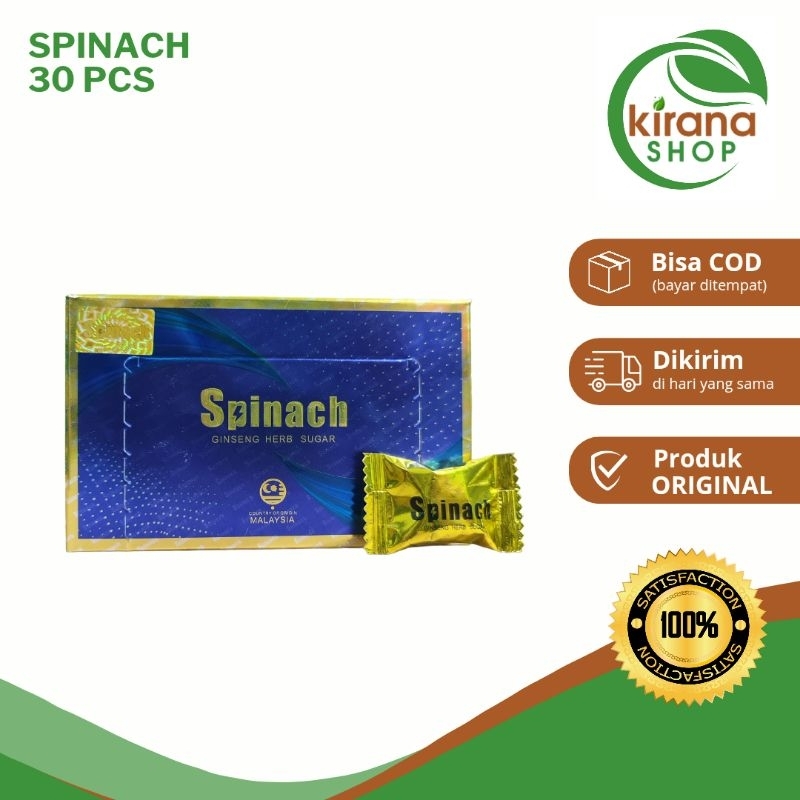 Jual Permen Spinach Candy Ginseng Herb Sugar 1 Box 30 Pcs | Shopee ...