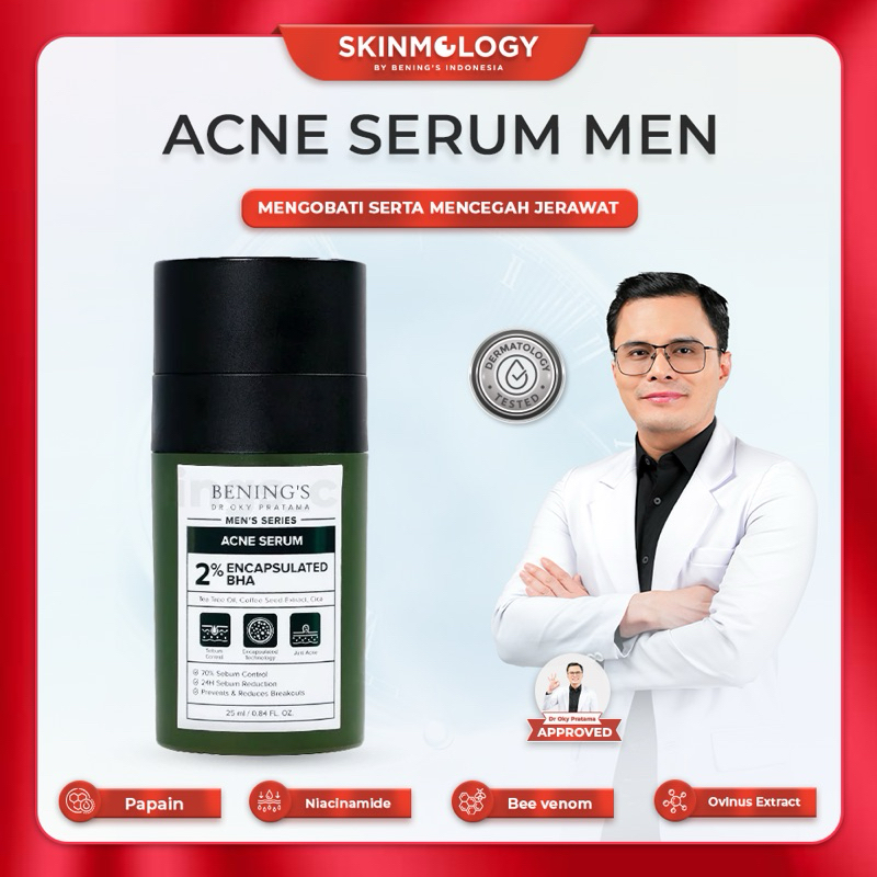 Jual Bening's Men's Acne Serum 2% encapsulated BHA | Shopee Indonesia