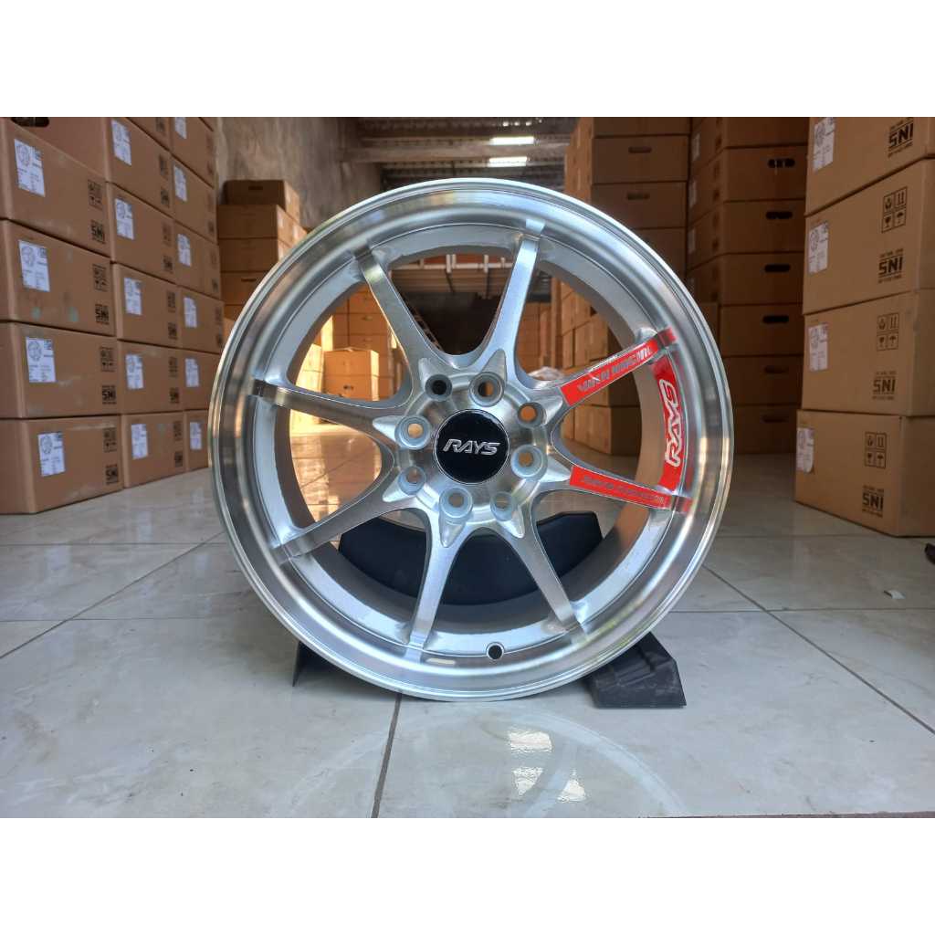 Jual VELG CE28 PCD 4 x 100/114 R15 Warna Silver Polis | Shopee Indonesia