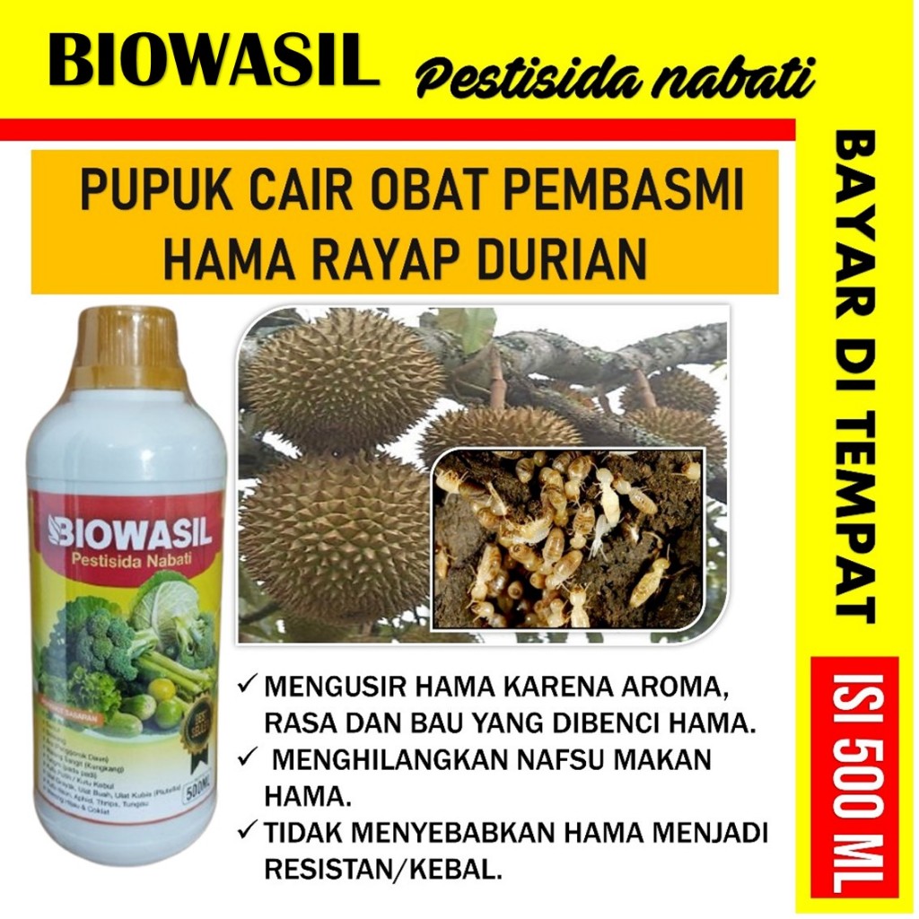 Jual PESTISIDA BIOWASIL 500 ML OBAT PEMBASMI HMA RAYAP DURIAN,ULAT ...