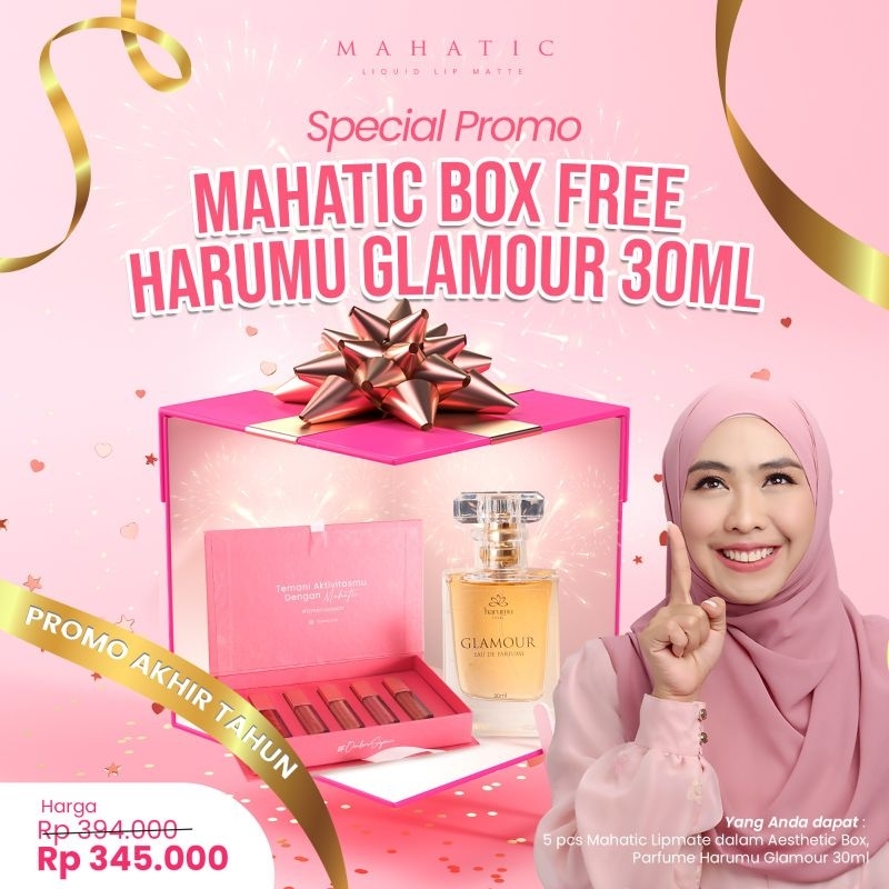 Jual Mahatic Lipmatte Gift Box | Hampers Mewah | Paket 5 Shade Ombre ...