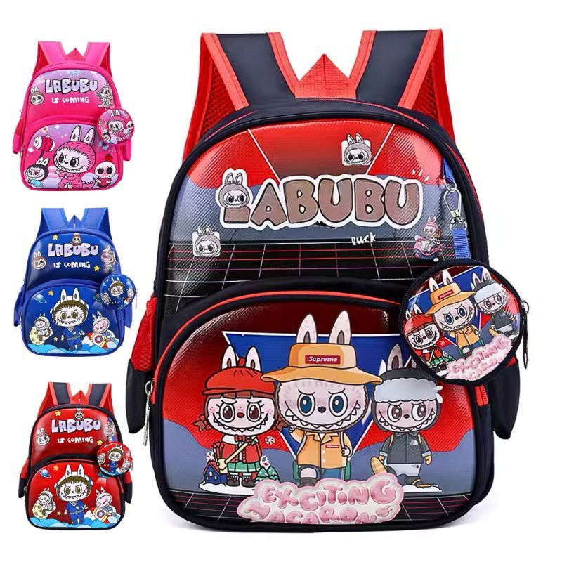 Jual TAS Sekolah Anak Karakrter Labubu/Tas Backpack Laki Laki Dan perempuan/Tas Sekolah Anak ...