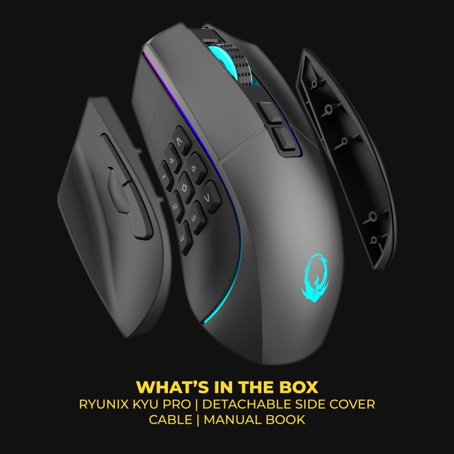 Jual Sades Ryunix Mouse Gaming Wireless Bluetooth MMO MOBA KYU Pro MX1 Tri Mode Connection ...