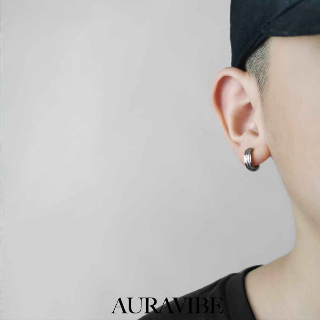 Jual AURAVIBE Anting-anting buram laki-laki unik Seni desain ...
