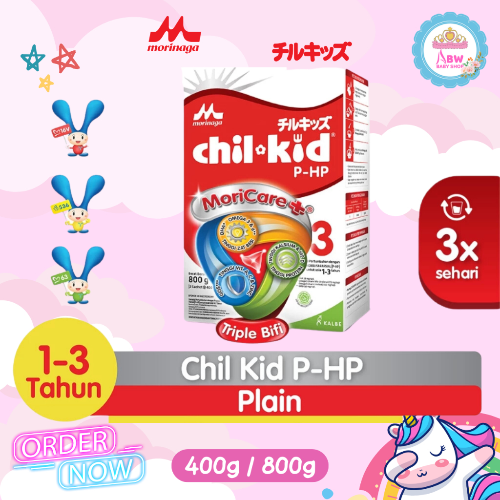 Jual Morinaga Chil Kid PHP Plain 400g / 800g Susu Pertumbuhan Anak Usia ...