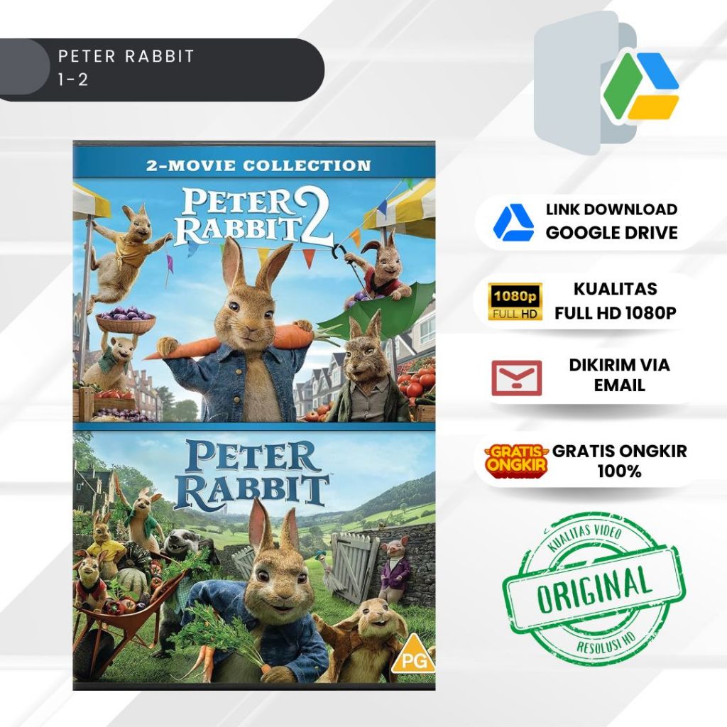Jual Film Peter Rabbit Movie Collection 1-2 1080p (GoogIedrive ...
