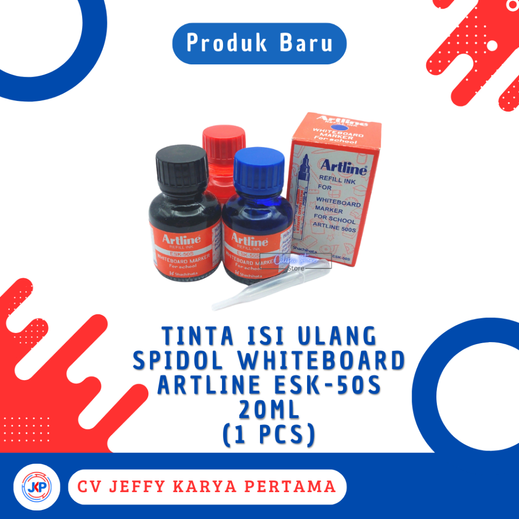 Jual Tinta Isi Ulang Spidol Whiteboard Artline ESK-50S 20 ml (1 Pcs ...