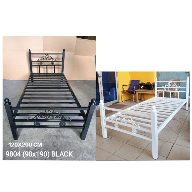 Jual RANGKA RANJANG BESI UKURAN SINGLE 120X200 CM & 90X190CM | Shopee ...
