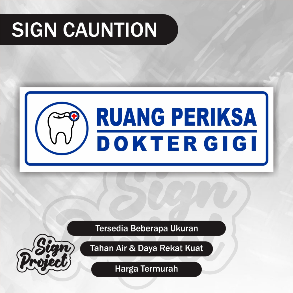 Jual Stiker Ruang Dokter Gigi / Stiker Poli Gigi / Stiker Ruang Periksa ...