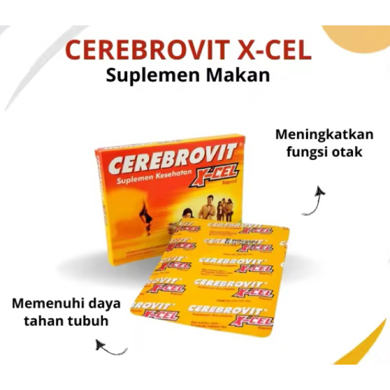 Jual Cerebrovit X-CEL Suplemen Kesehatan Per strip | Shopee Indonesia