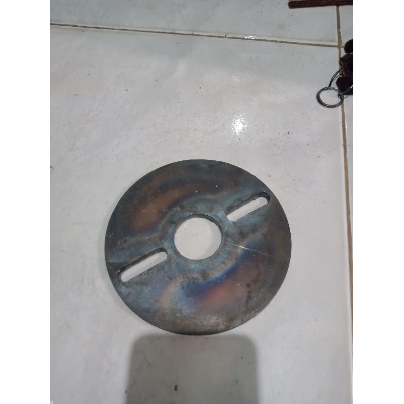 Jual plat bulat diameter 14cm tebal 5mm s.d 10mm lubang 37mm lubang ...