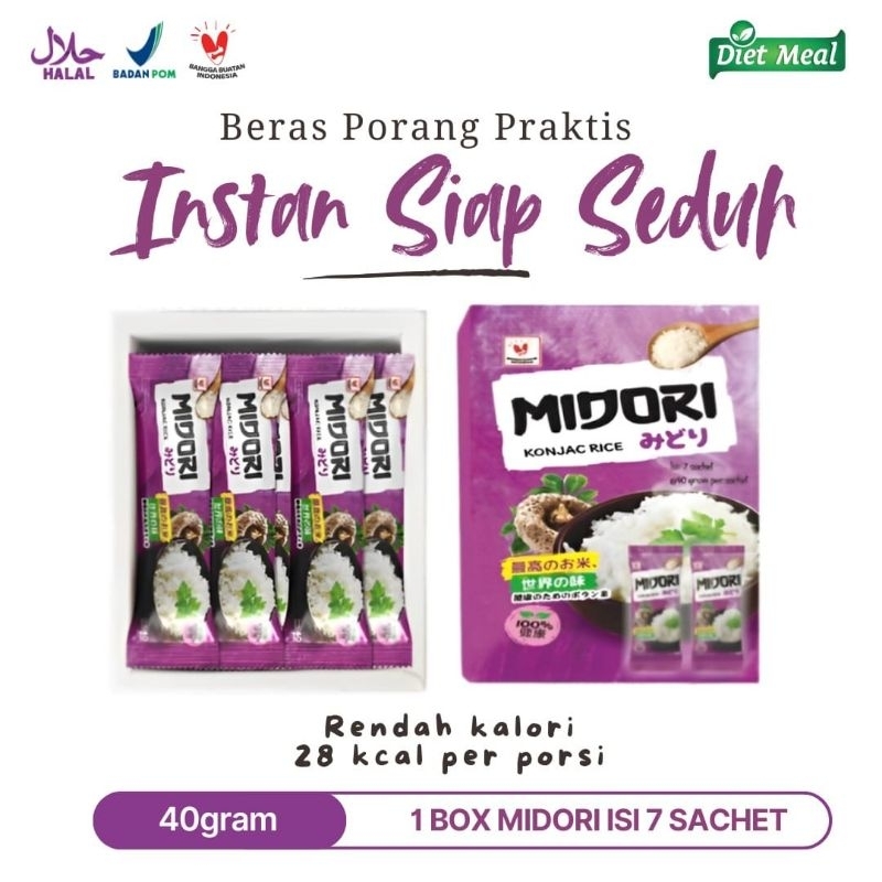 Jual BOX beras porang Midori seduh isi 7 sacet | Shopee Indonesia