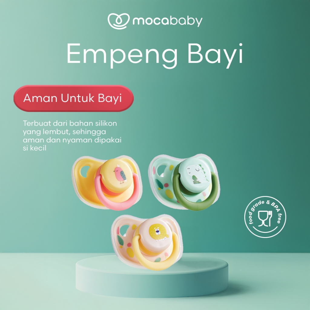 Jual Mocababy Dot Bayi Empeng Bayi Gepeng Datar BPA FREE Newborn ...