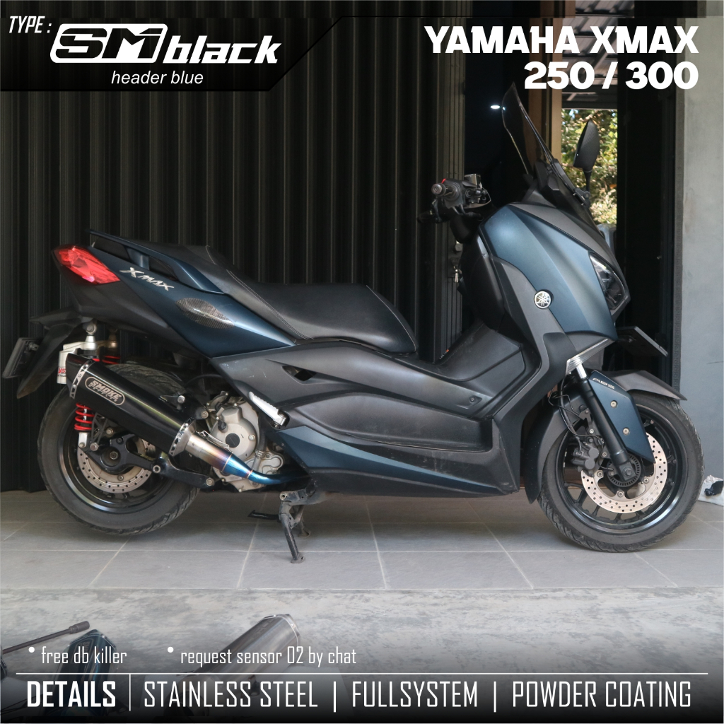 Jual Knalpot Yamaha XMAX 250/XMAX 300 Old/New TYPE SM Full Sistem Smoke ...