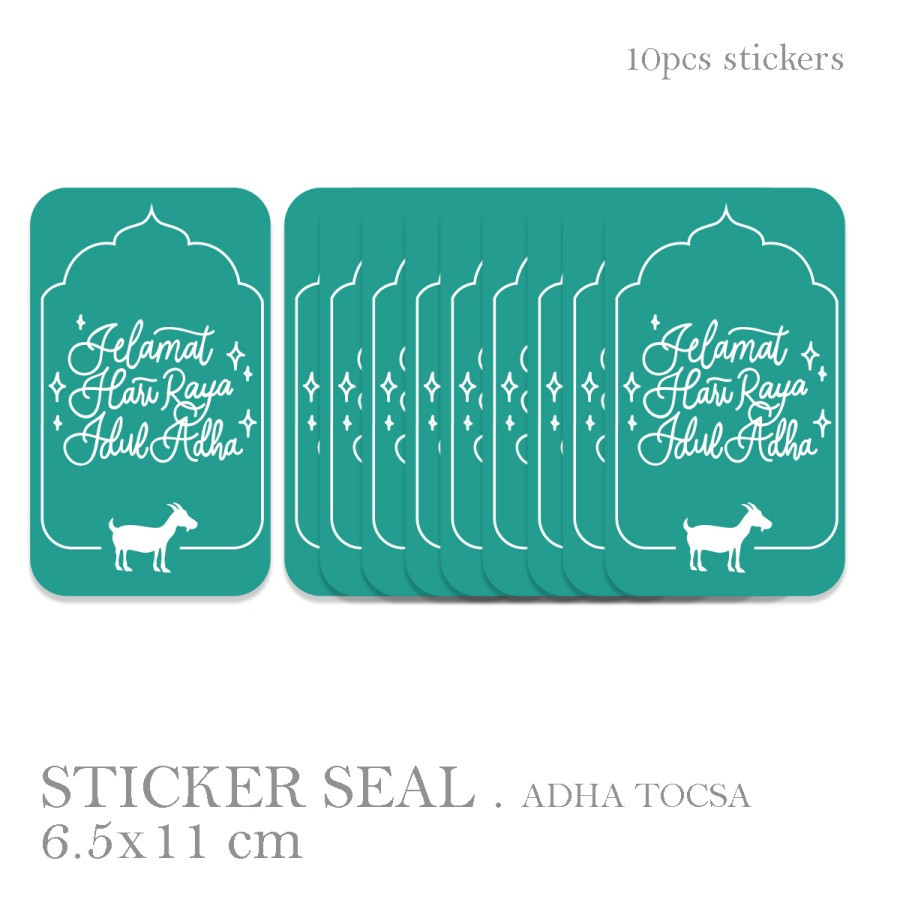 Jual 10 Pcs Sticker Seal Edisi Idul Adha Tosca Bahan Chromo Lintex ...