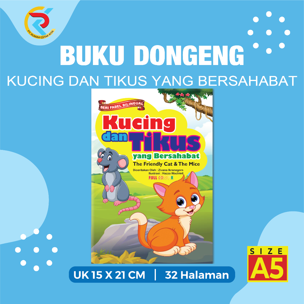 Jual Buku Dongeng Anak Fabel (Kucing dan tikus yang Bersahabat) FULL COLOUR | Shopee Indonesia