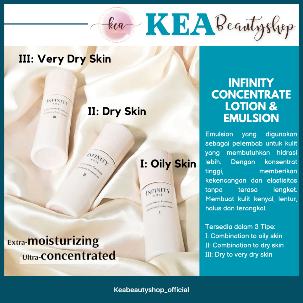 Jual KOSE INFINITY CONCENTRATE LOTION & EMULSION I/II/III | Shopee Indonesia