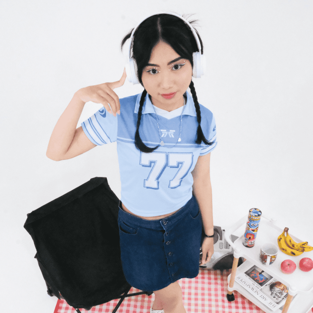 Jual Crop Top Tee Y2K OCEAN BLUE LINE | 777 Studio Crop Top - Crop Tee ...