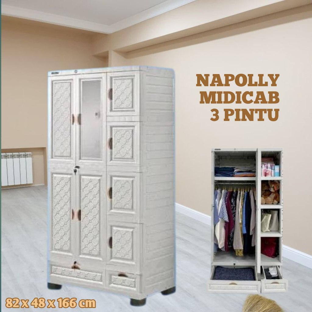 Jual LEMARI PAKAIAN PLASTIK NAPOLLY MIDICAB - 3408/4408/5412 DC ...