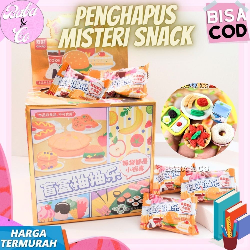 Jual PENGHAPUS MISTERI SNACK BOX FOOD LUCU UNIK MYSTERY PACK ERASER ...