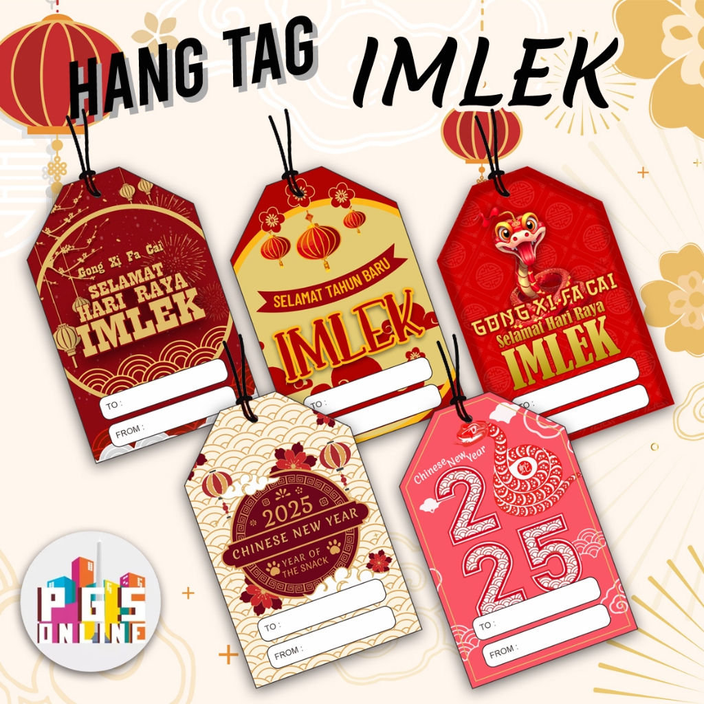 Jual HANGTAG IMLEK 2025 Chinese New Year / Gong Xi Fa Chai / Selamat Tahun Baru Imlek / Gift ...