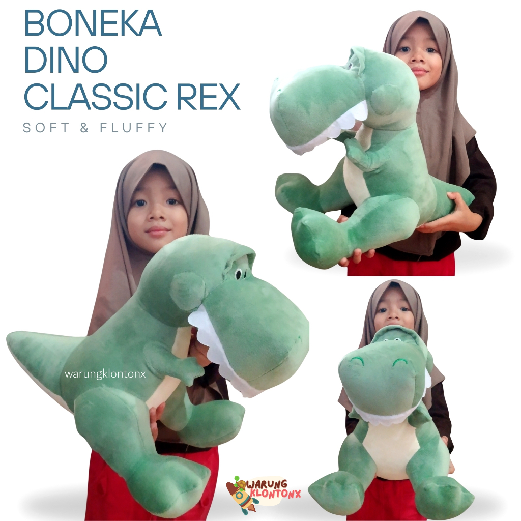 Jual Boneka Dinosaurus Rex Klasik Besar Soft Yelvo Premium | Shopee ...