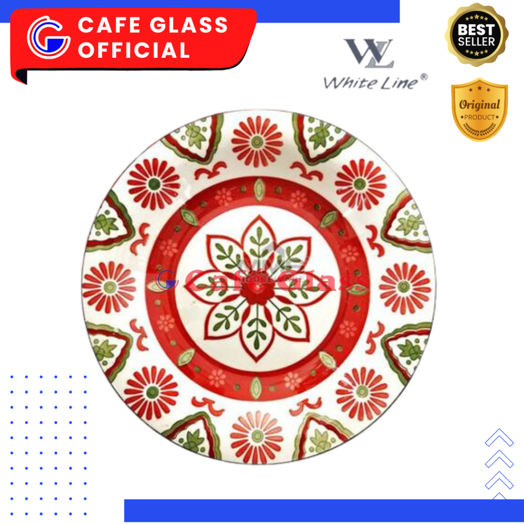 Jual PIRING MAKAN MOTIF MERAH | PIRING BOHEMIAN | PIRING KERAMIK ...