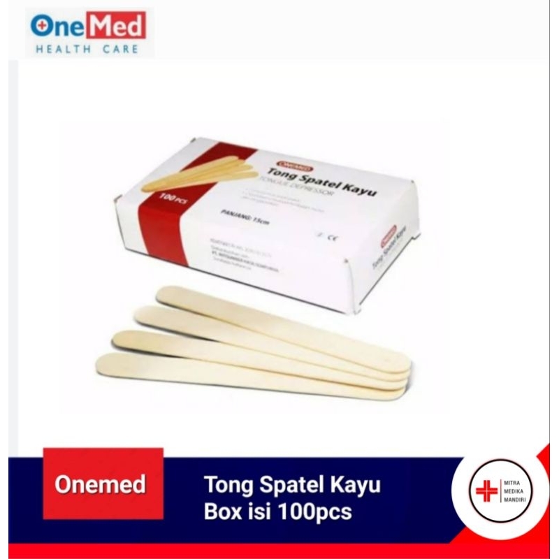 Jual Tong Spatel Kayu Sudip Lidah Tongue Spatula Box isi 100s Onemed ...
