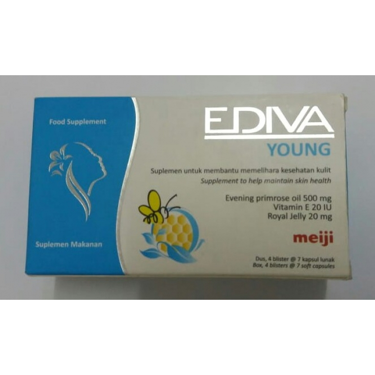 Jual Ediva Young Box 28 Kapsul / Memelihara Kesehatan Kulit | Shopee ...