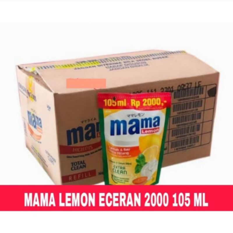 Jual (PROMO) 1 DUS Mama Lemon Eceran 2000 105 ML isi 24 pcs Rp40.000 ...