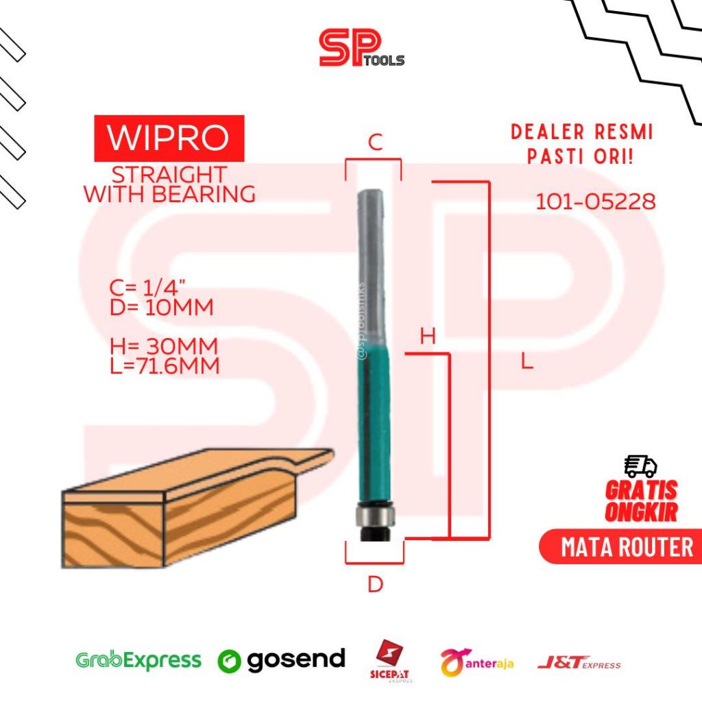 Jual MATA ROUTER ROTER PROFIL KAYU LURUS STRAIGHT BIT WITH BEARING ...