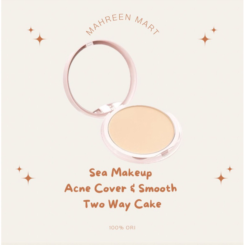 Jual Sea Makeup Acne Cover & Smooth Two Way Cake Pressed Powder and ...
