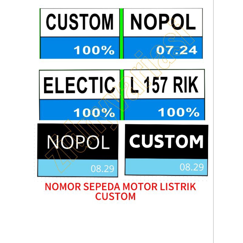 Jual Assesories Nomor Sepeda Motor Listrik | Shopee Indonesia