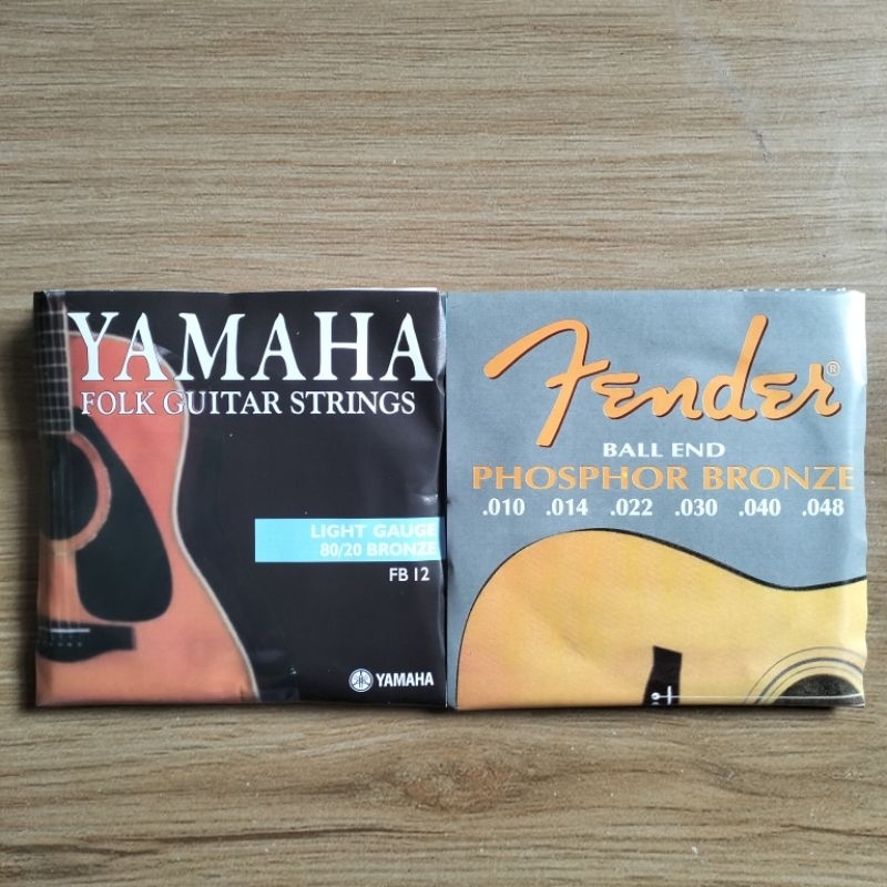 Jual senar gitar akustik string Yamaha dan fender ukuran 009&010 bronze ...