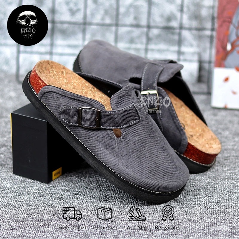 Jual ENZIO - Sendal Sepatu Pria Bustong Selop Boston Sendal Slipper ...