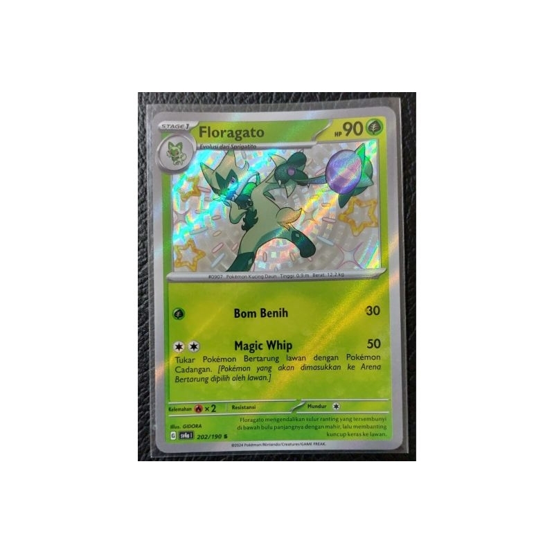 Jual Kartu Pokemon TCG - Floragato Shiny (sv4a) 202/190 | Shopee Indonesia