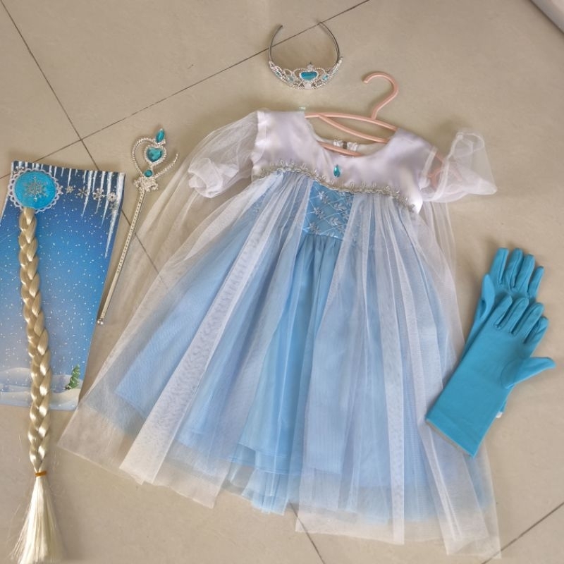 Jual FLIP FROZEN DRESS BAJU ELSA KOSTUM FROZEN ELSA DRESS ANAK ...