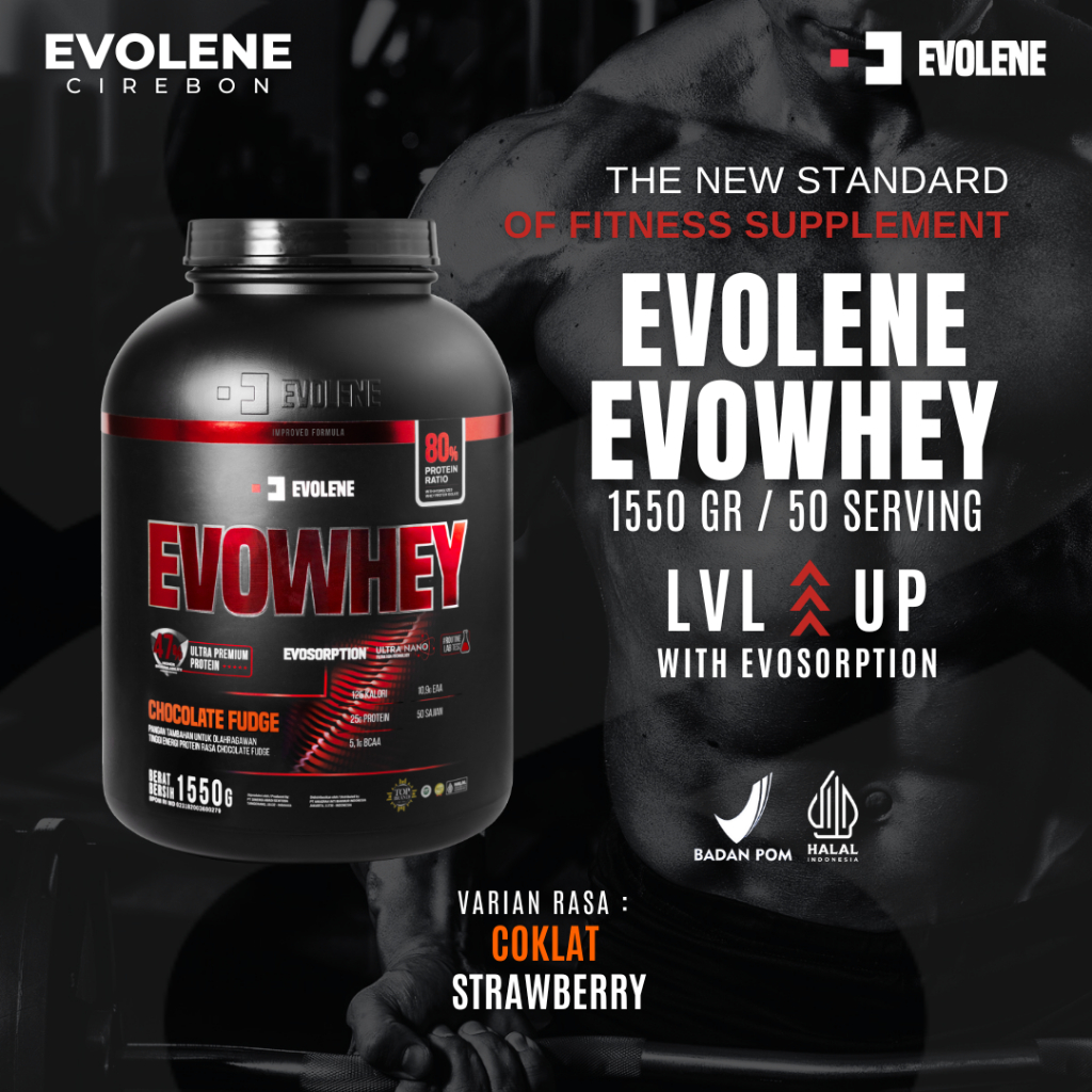 Jual EVOLENE EVOWHEY EVOSORPTION - 50 serving New Whey Protein Rasa ...