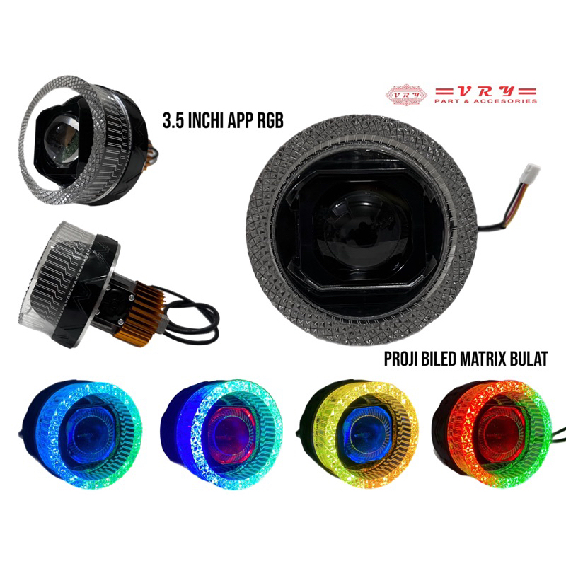 Jual PROJI BILED Matrix Bulat 3.5 Inch App RGB Lightmaker C673 | Shopee ...