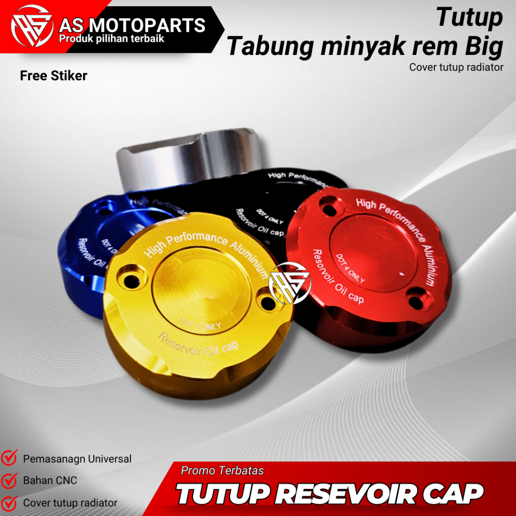 Jual TUTUP RESEVOIR CAP CNC TUTUP TABUNG BIG TABUNG MINYAK BREMBO REM ...
