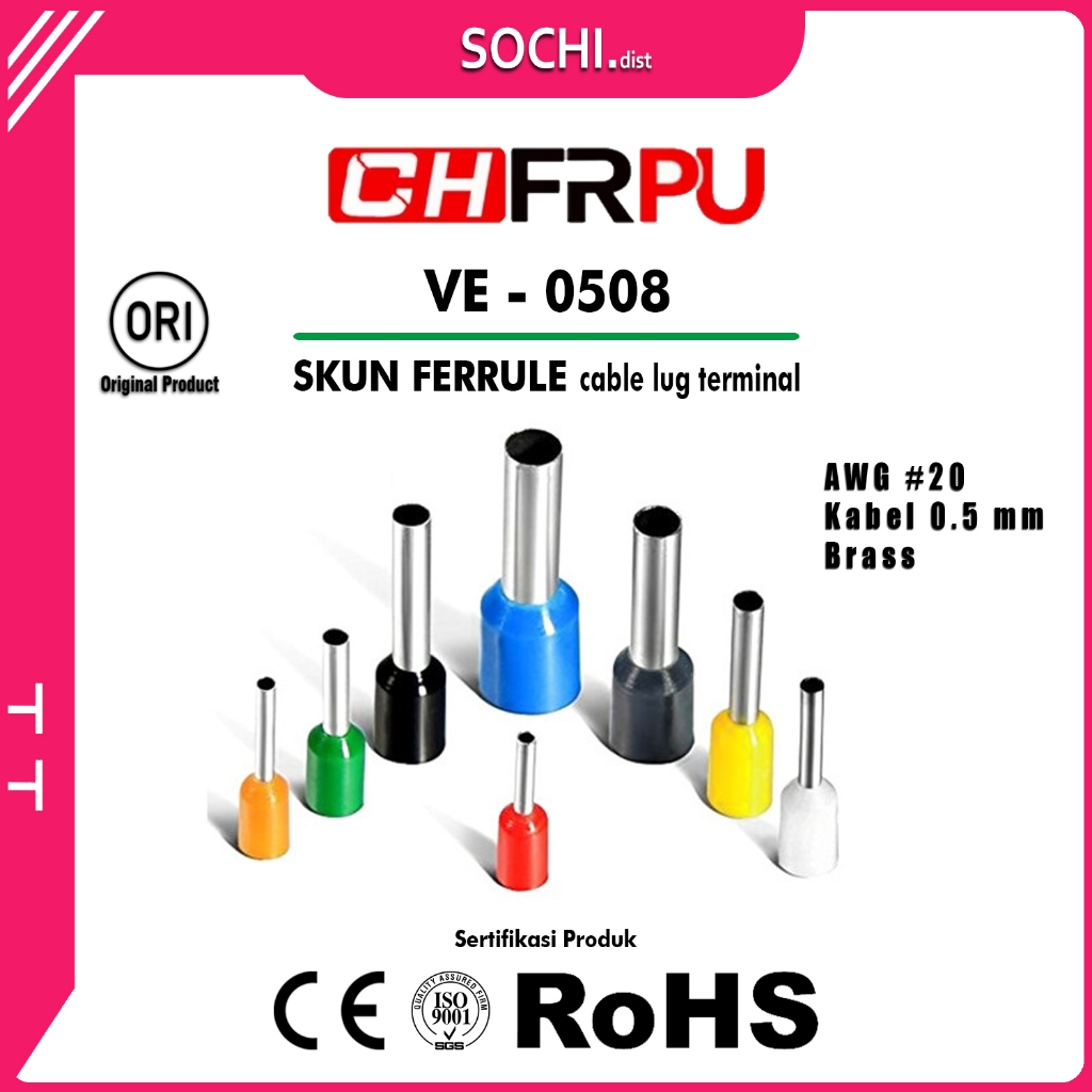 Jual Skun Kabel Tusuk Ferrules Type VE 0508 - 100 pcs | Shopee Indonesia